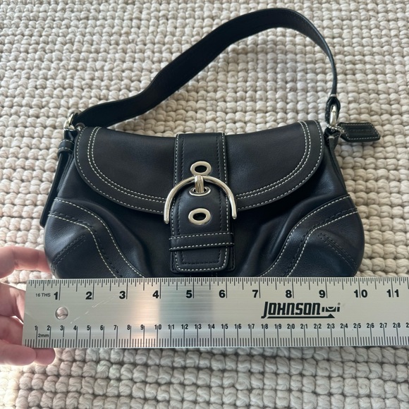 Coach | Bags | Genuine Coach Black Leather Shoulder Soho Bag Y2k ...